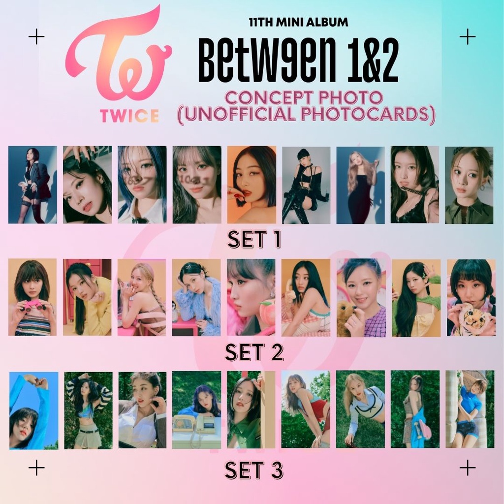 TWICE PHOTOCARD BETWEEN 1 2 ALBUM CONCEPT PHOTO UNOFFICIAL PHOTOCARD