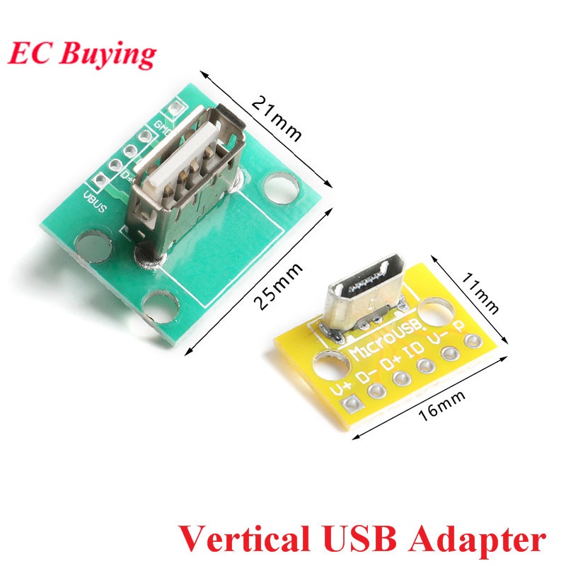 Vertical USB MiCroUSB Micro USB 2.0 Female Head A Connector 2.54mm PCB ...