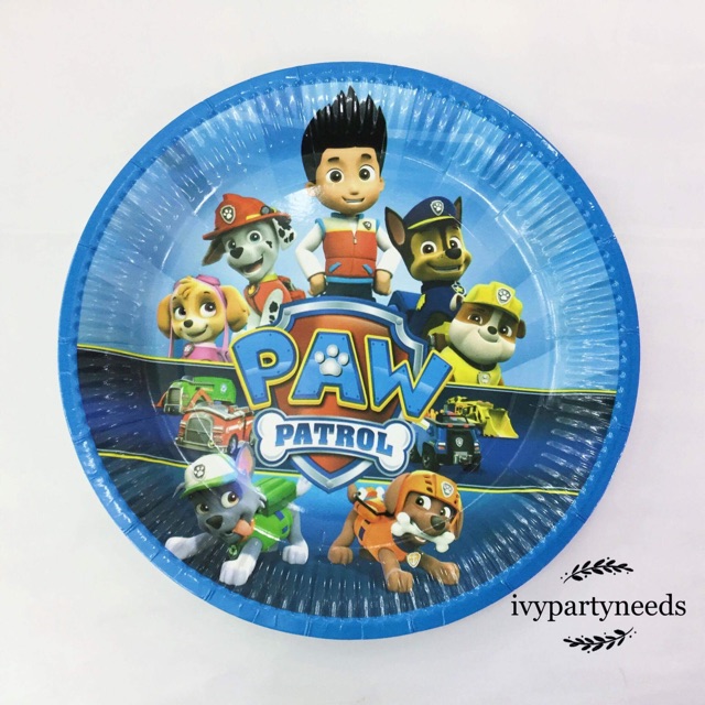 Paw Patrol Paper Plates (Disposable) by 10 pieces - Wilsonpartyneeds ...