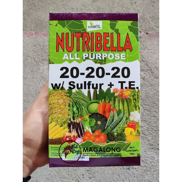 NUTRIBELLA FOLIAR FERTILIZER - ALL PURPOSE / SUPER YIELD - 20-20-20 / ...