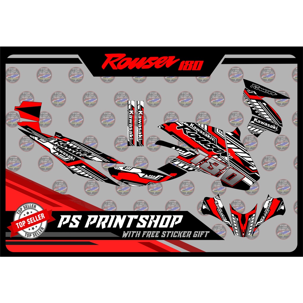 ROUSER 180,Pulsar 180 Bajaj kawasaki Full Set STICKER DECALS | Shopee ...