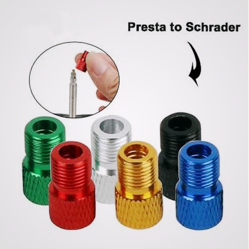 Air Pump Converter Presta To Schrader Valve Adapter Aluminum Alloy Bike ...