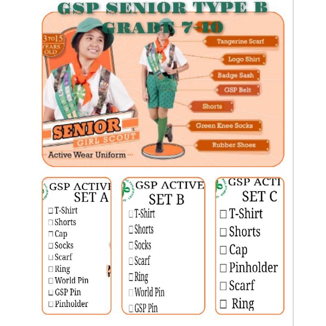 Complete Set Girl Scout Uniform Shopee Philippines