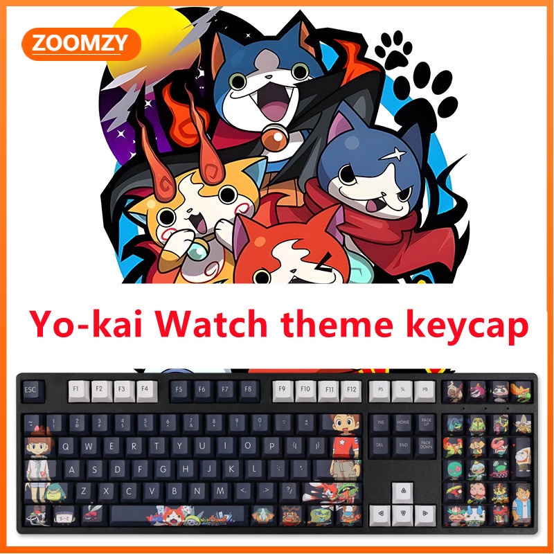 Yo-kai Watch Theme Keycap Cherry Profile PBT Dye-sublimation Mechanical ...