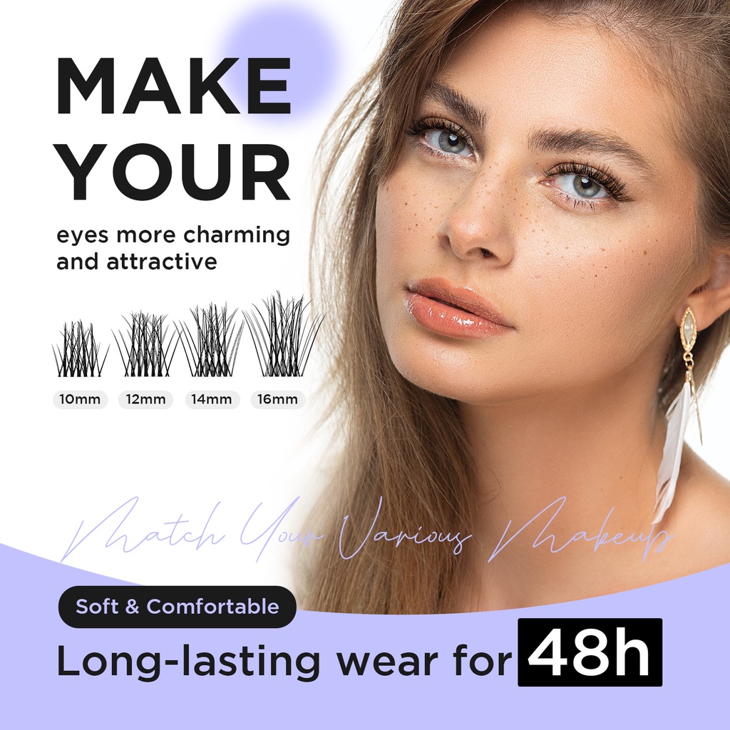 Genielash Natural Individual Bundles Eyelash Extension Professional 3D ...
