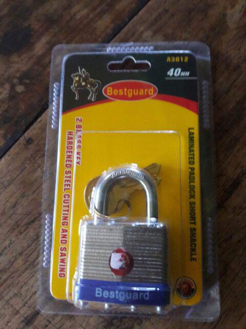 Bestguard A3012 Laminated Padlock 40MM | Shopee Philippines