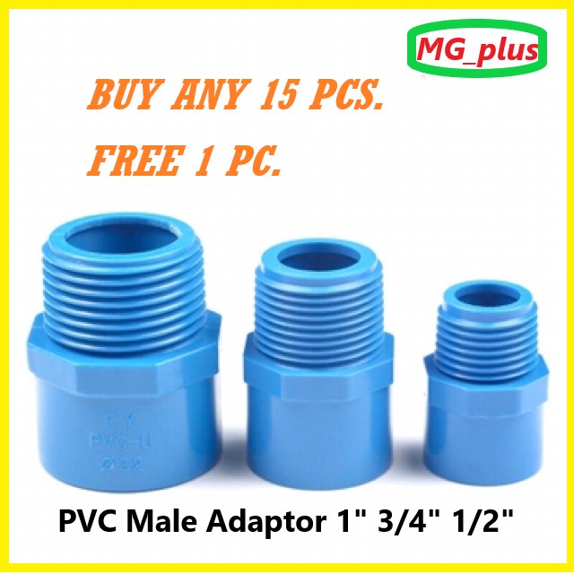 Excellent Quality PVC Blue Fittings 1/2" To 1" Male Adaptor For Water ...