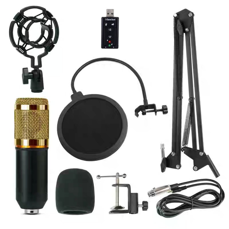Bm800 Condenser Microphone Kit Studio Suspension Boom Scissor Arm Sound Card AU | Shopee Philippines