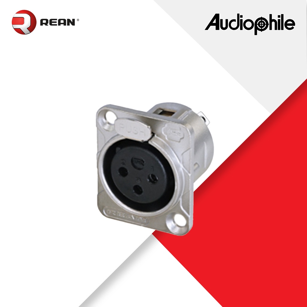 REAN RC3FDL 3 pole female XLR receptacle with solder lugs | Shopee ...
