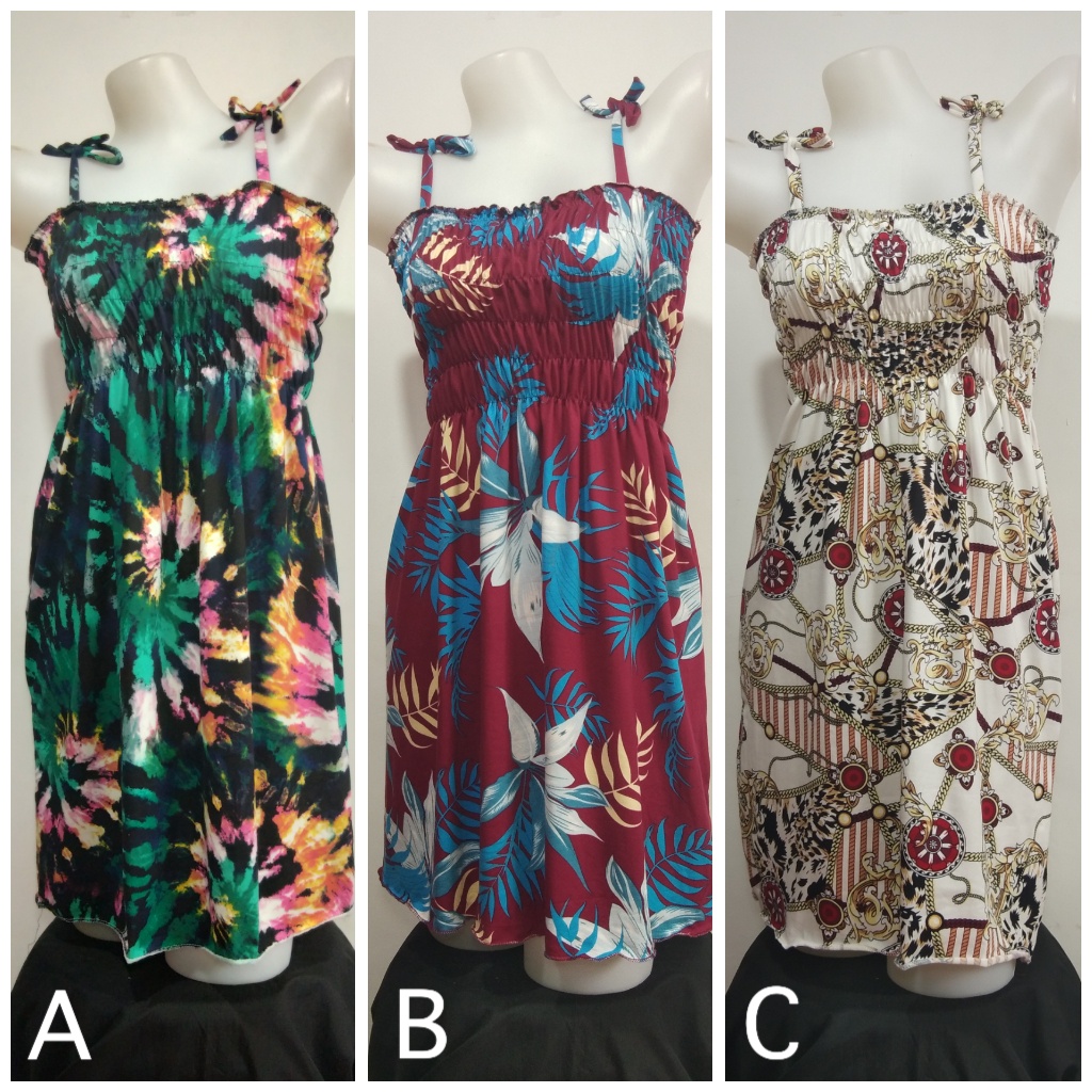 Mini Daster / Spaghetti Dress for Ladies | Shopee Philippines