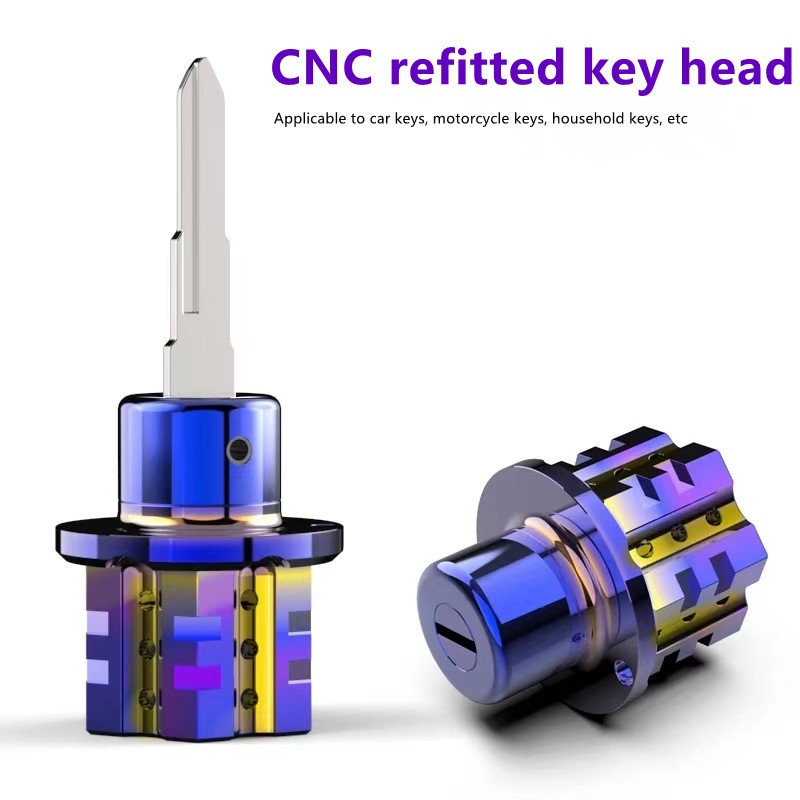 Motorcycle Keychain Modified Key Cover CNC Key Bit Pentagonal Hexagon ...