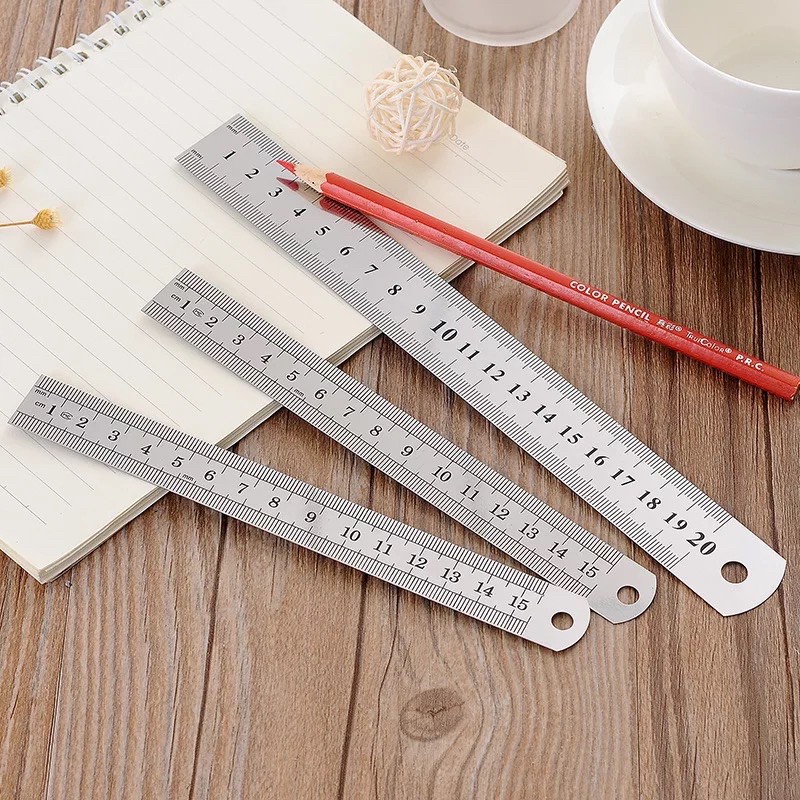 Stainless Steel Metal Ruler Straight Ruler for Student Office ...