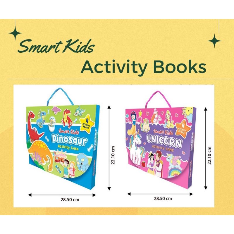 Smart Kids Activity Case - 4 Activity Books for Pre Schools- Dinosaurs ...
