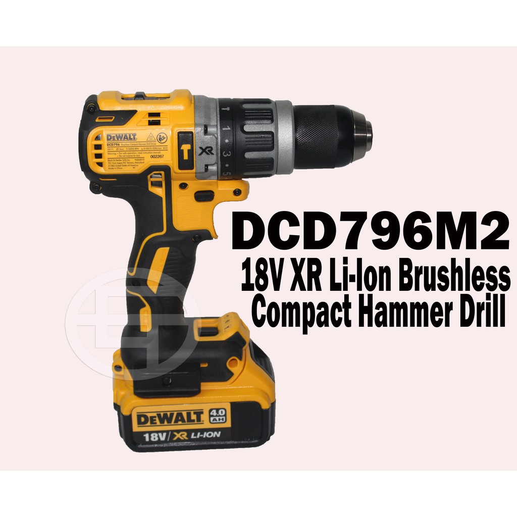 DeWalt DCD796M2 Compact Hammer Drill | Shopee Philippines