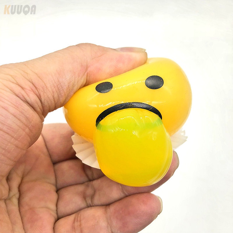 Kuuqa Squishy Puking Egg Mesh Squish Ball Squeeze Ball Release Stress ...