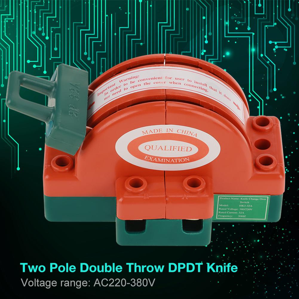 [Ready Stock] 2pcs 32A AC 220V 2 Pole Double Throw Knife Safety Switch ...