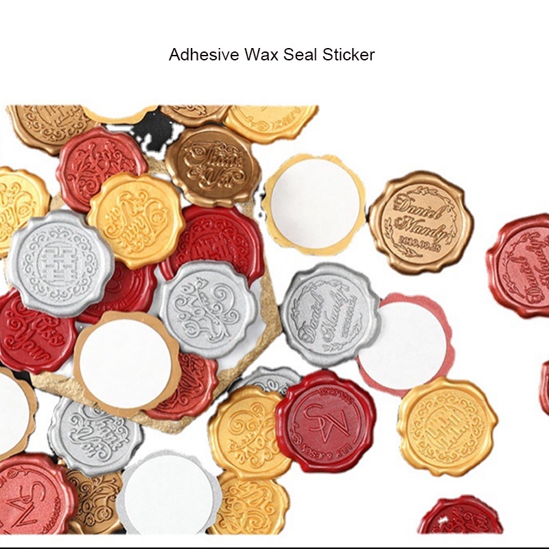 100pcs Sealing Wax Seal Double Sided Tape 20mm/25mm/30mm Round Sticker ...