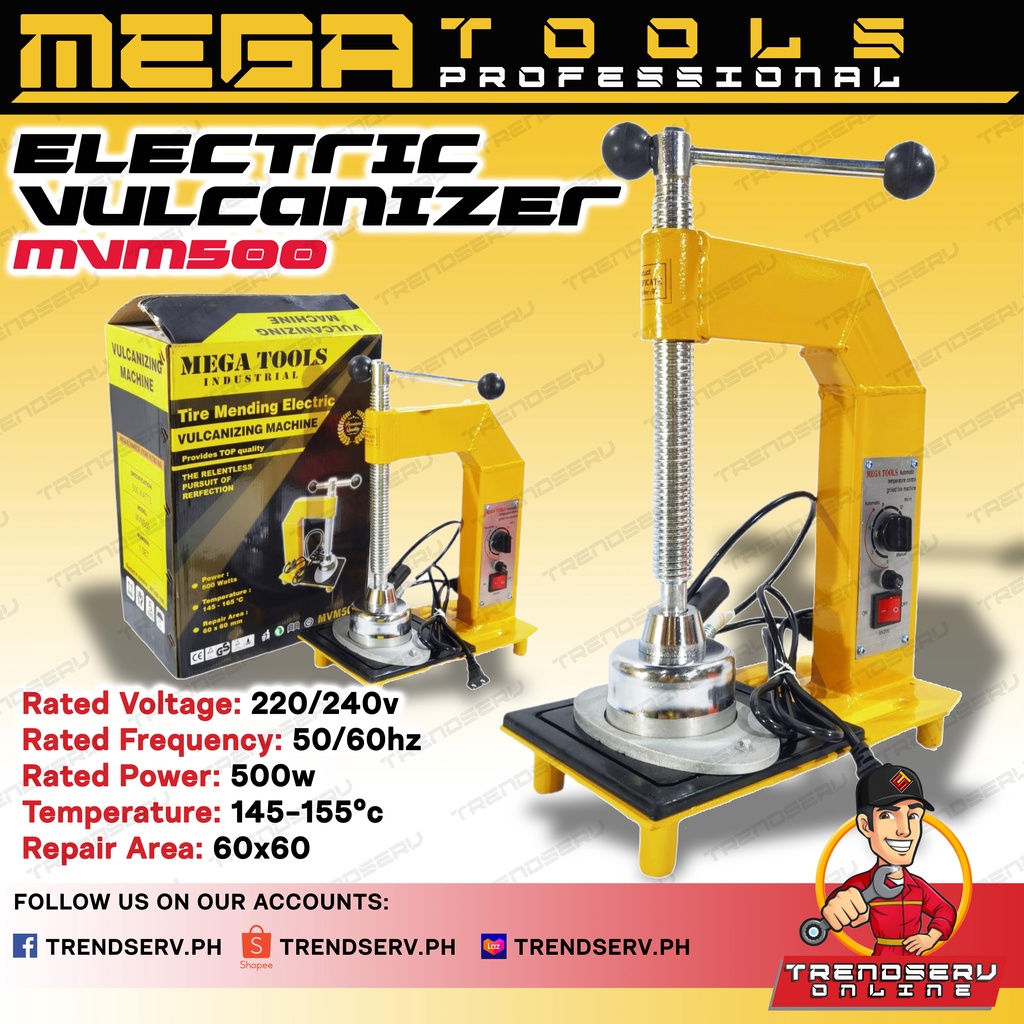 MEGA Tire Mending Electric vulcanizer /Vulcanizing Machine 500W VULC ...