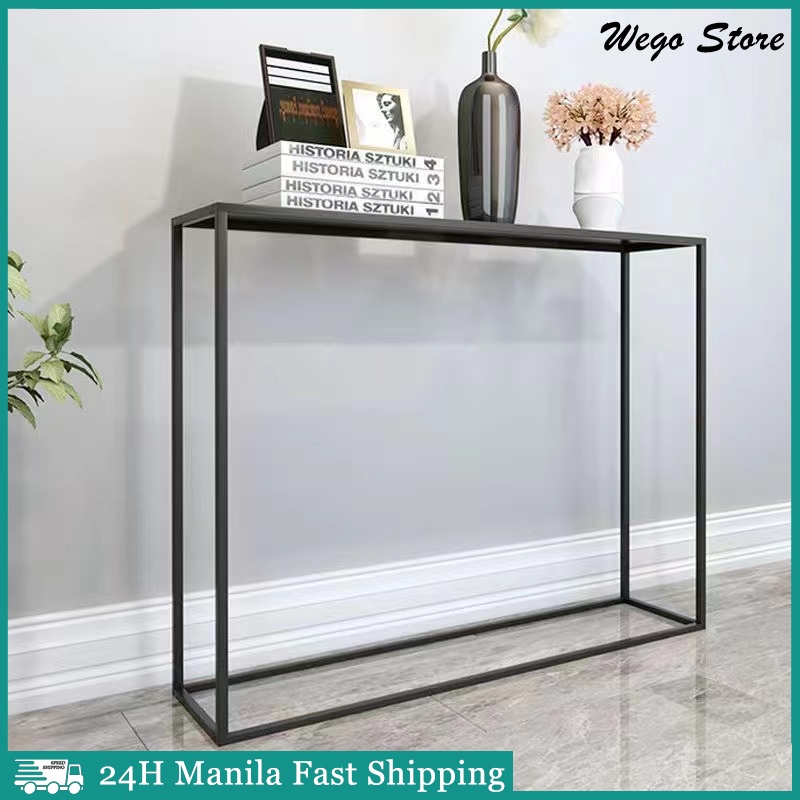 Modern Console Table simple iron long narrow table Dressing Table Study ...