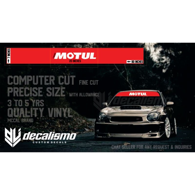 Motul Visor Decals / WindShield Decals | Shopee Philippines