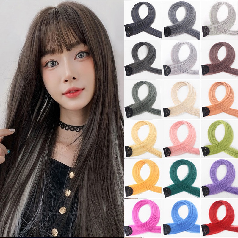 【38 Colors 】Tiktok Trending Hair extension Wigs Piece Long Straight ...