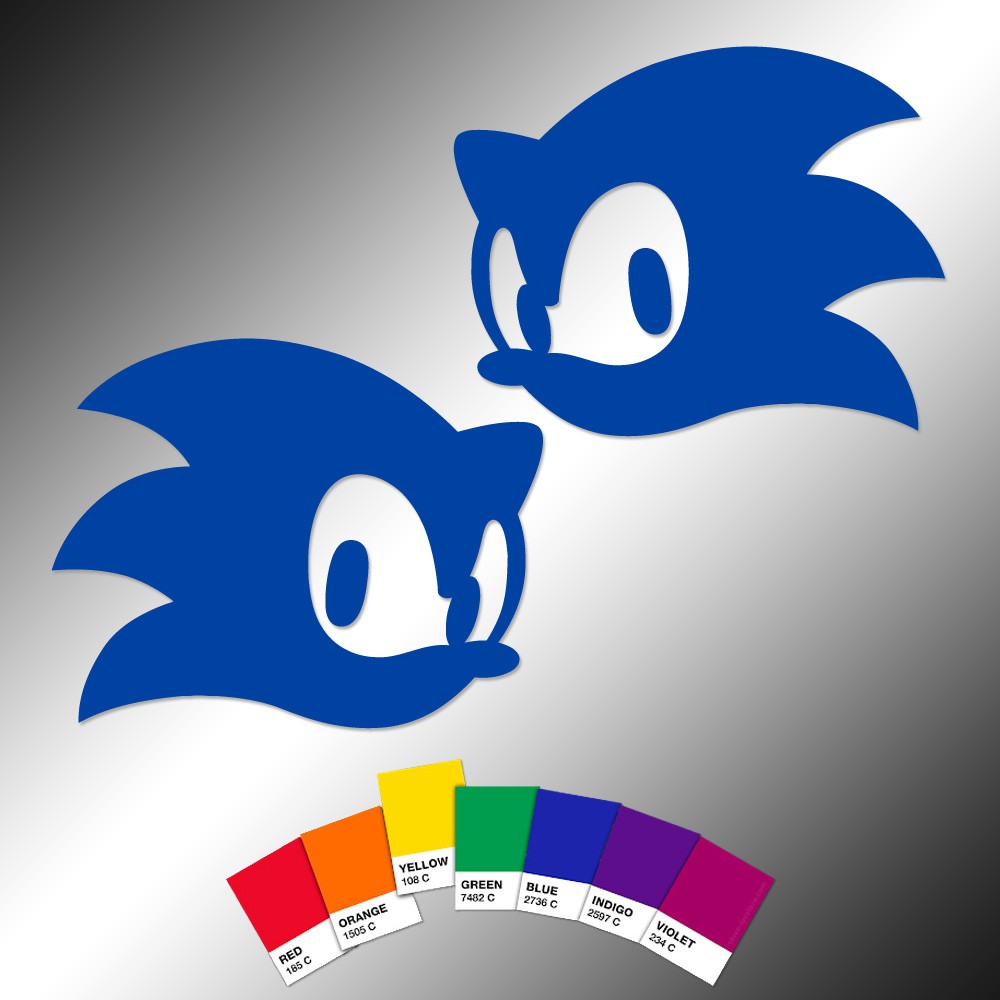 Stickers | (2) Sonic the Hedgehog | Die-cut All-weather Decals | Car ...