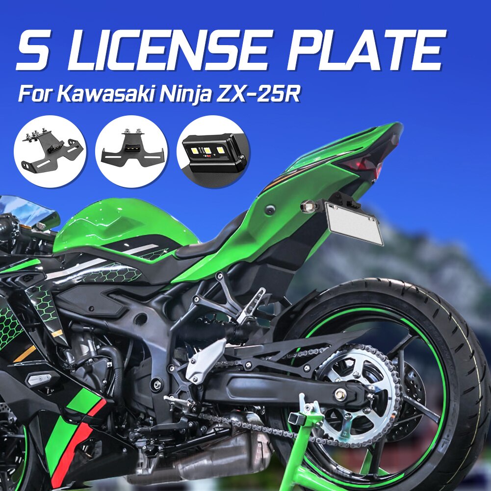 Motorcycle License Plate Bracket Adjustable Foldable License Plate ...