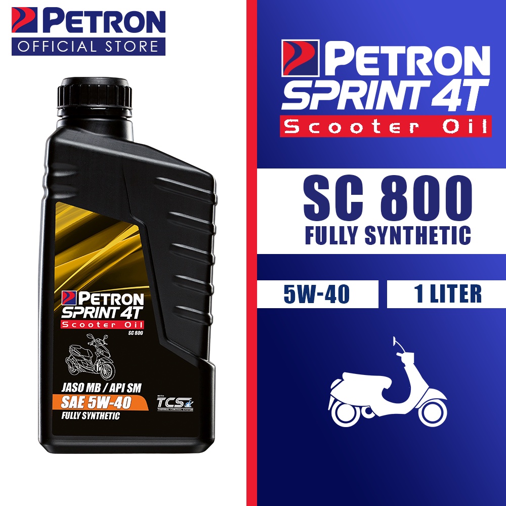 Petron Sprint 4T SC 800 Scooter Oil Fully Synthetic SAE 5W40 (1L ...