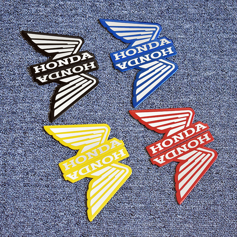 Motorcycle Decal Honda Logo Wing Wing Aluminum Sticker Metal Sticker ...
