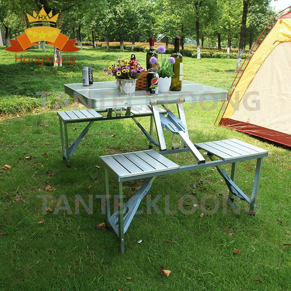 Practical table folding table outdoor household portable picnic table ...