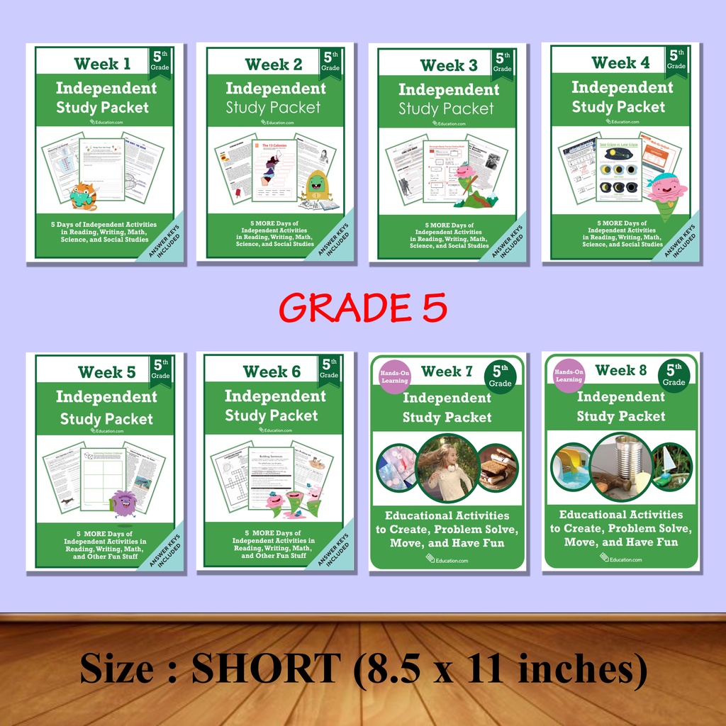 GRADE 5 Independent Study Packet (Worksheets / Workbooks) | Shopee ...