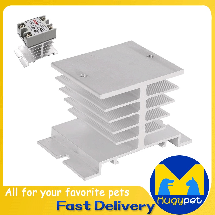 SSR Heat Sink Heatsink For Fins Single Phase Solid State Relay 10A To 40A Aluminum Base Radiator ...