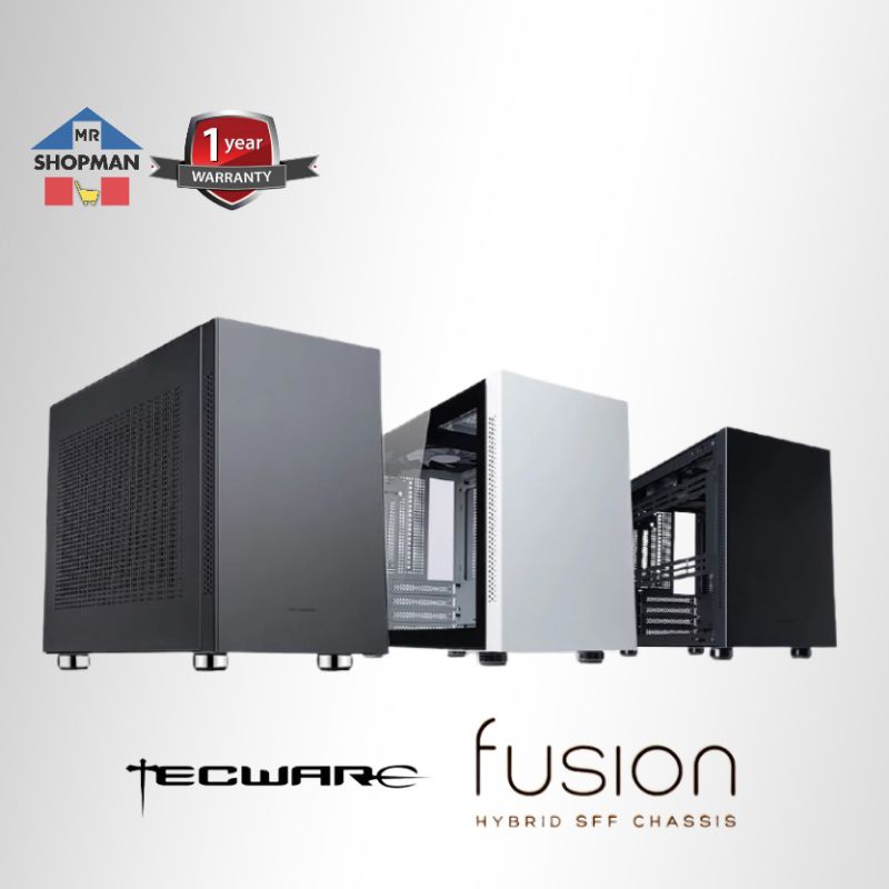 Tecware Fusion White Black Gray MATX ITX Desktop Computer PC Case ...