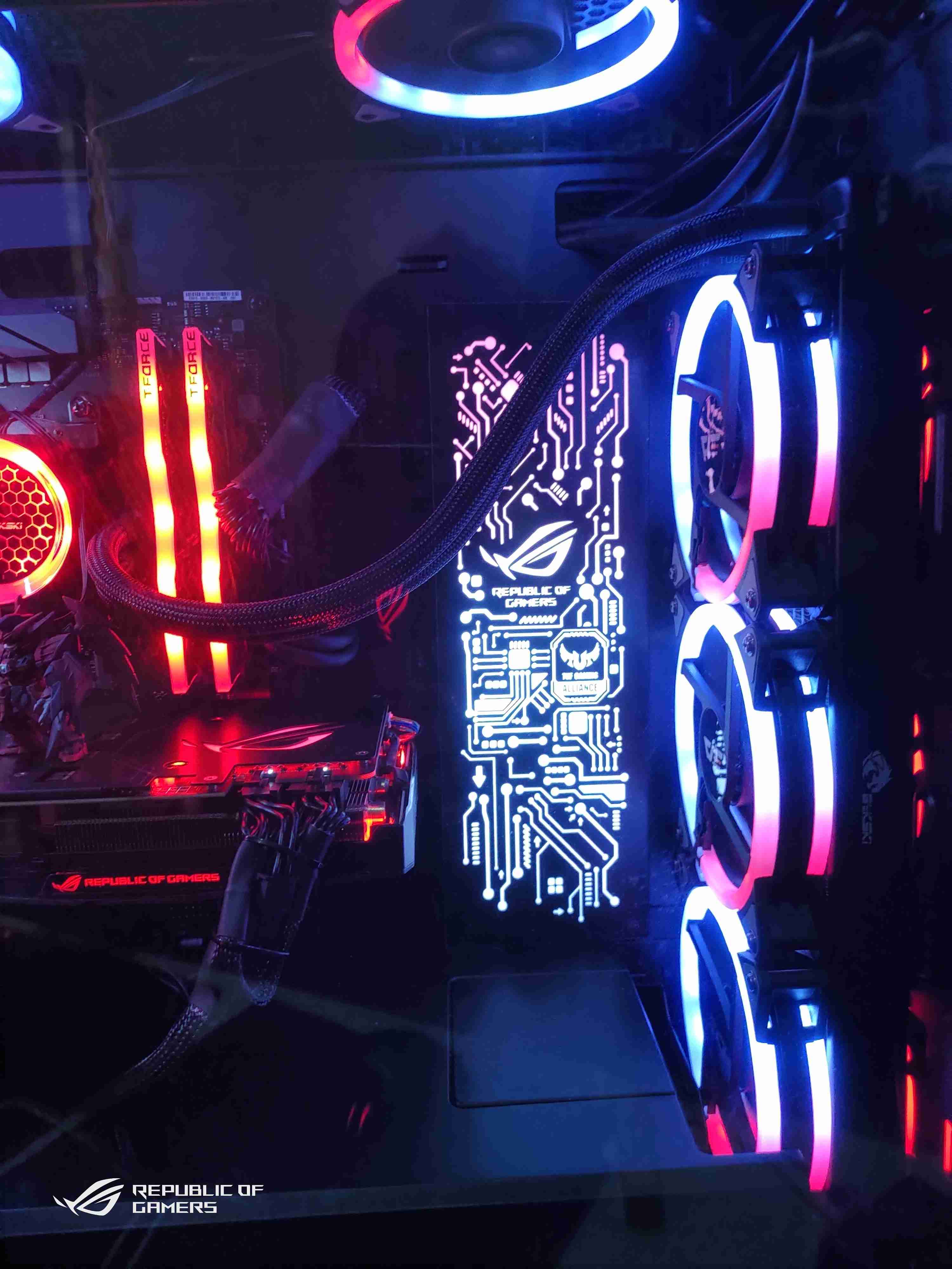 customized RGB pc case panel psu shroud gpu backplate 12v 4pin 5v 3pin ...