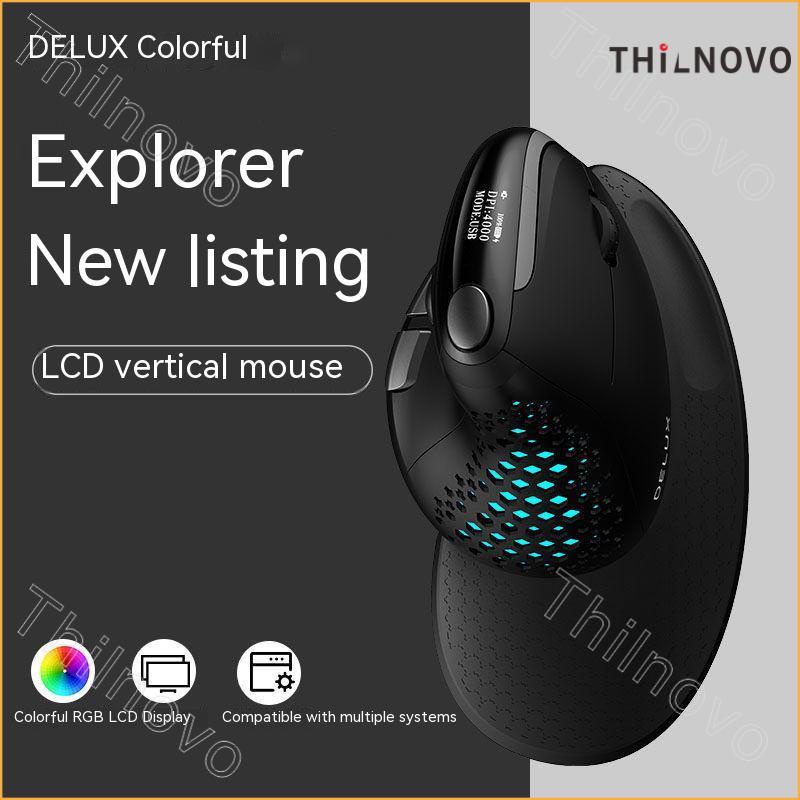 Delux M618XS wireless vertical mouse three-mode ergonomic wired ...