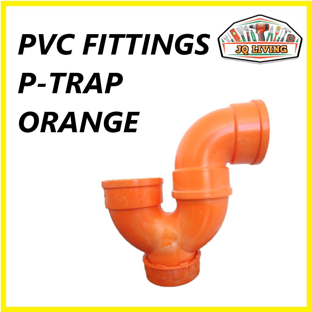 PVC Fittings P-Trap Orange 2" For Plumbing Needs Kitchen Sink And ...