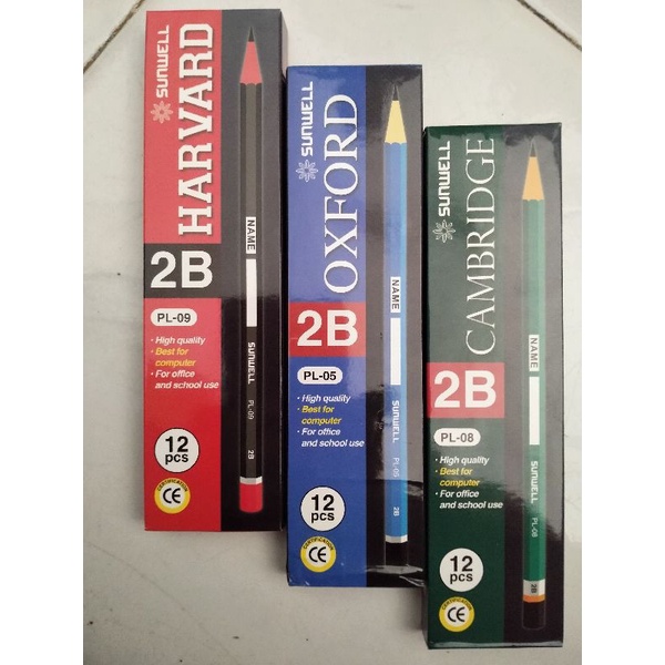 Sunwell 2B Pencil (1 Pack / 1 Dozen / 12 pcs) | Shopee Philippines