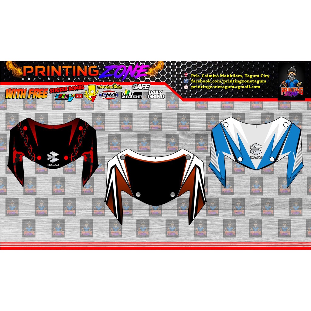 KAWASAKI BAJAJ CT100 & 125 Cowling Full Sticker Decals High Quality and ...