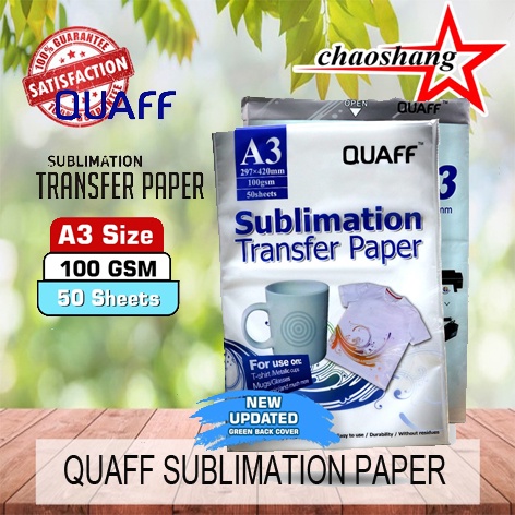 Quaff sublimation paper a3(50pcs) | Shopee Philippines