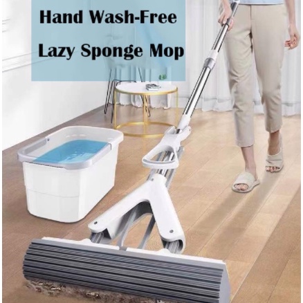 SL Hand Wash-Free Lazy Sponge Mop Household Wet and Dry Water ...