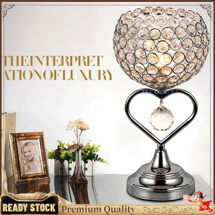 Modern minimalist crystal led table lamp romantic and warm bedroom ...