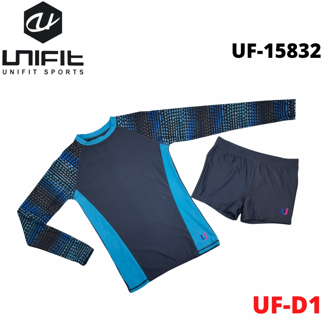 UNIFIT Women's Rash Guard Swimsuit Swimwear Dri-Fit Spandex Rash Terno ...