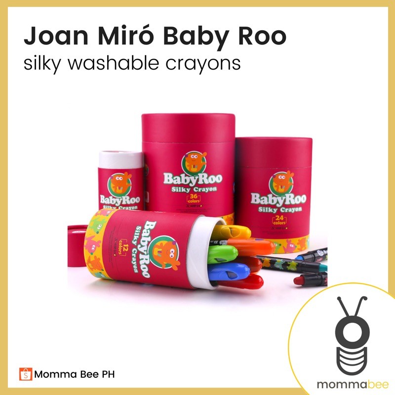 Joan Miro Silky Washable Crayons Non-toxic (up to 36 colors) | Shopee ...