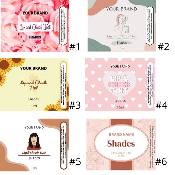 Liptint Labels stickers Free Layout (READ DESCRIPTIONS) | Shopee ...
