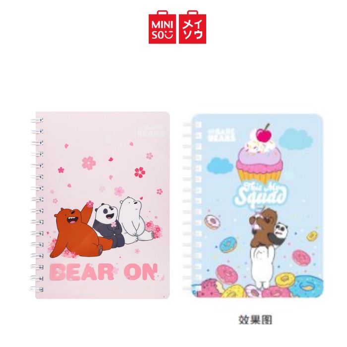 Miniso We Bare Bears -PVC Wirebound Book We Bare Bears Cover 2D ...