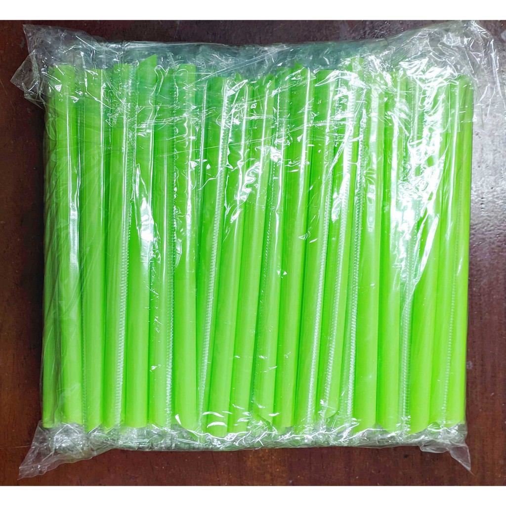 100pcs Boba Straw Sago Straw Individually Wrap Tapioca Pearl Straw Sold ...
