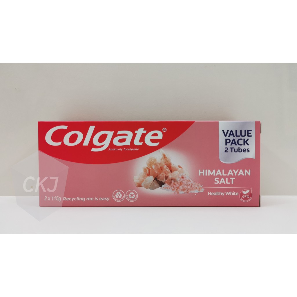 Colgate Himalayan Salt Healthy White Toothpaste 2 x 115g VALUE PACK ...