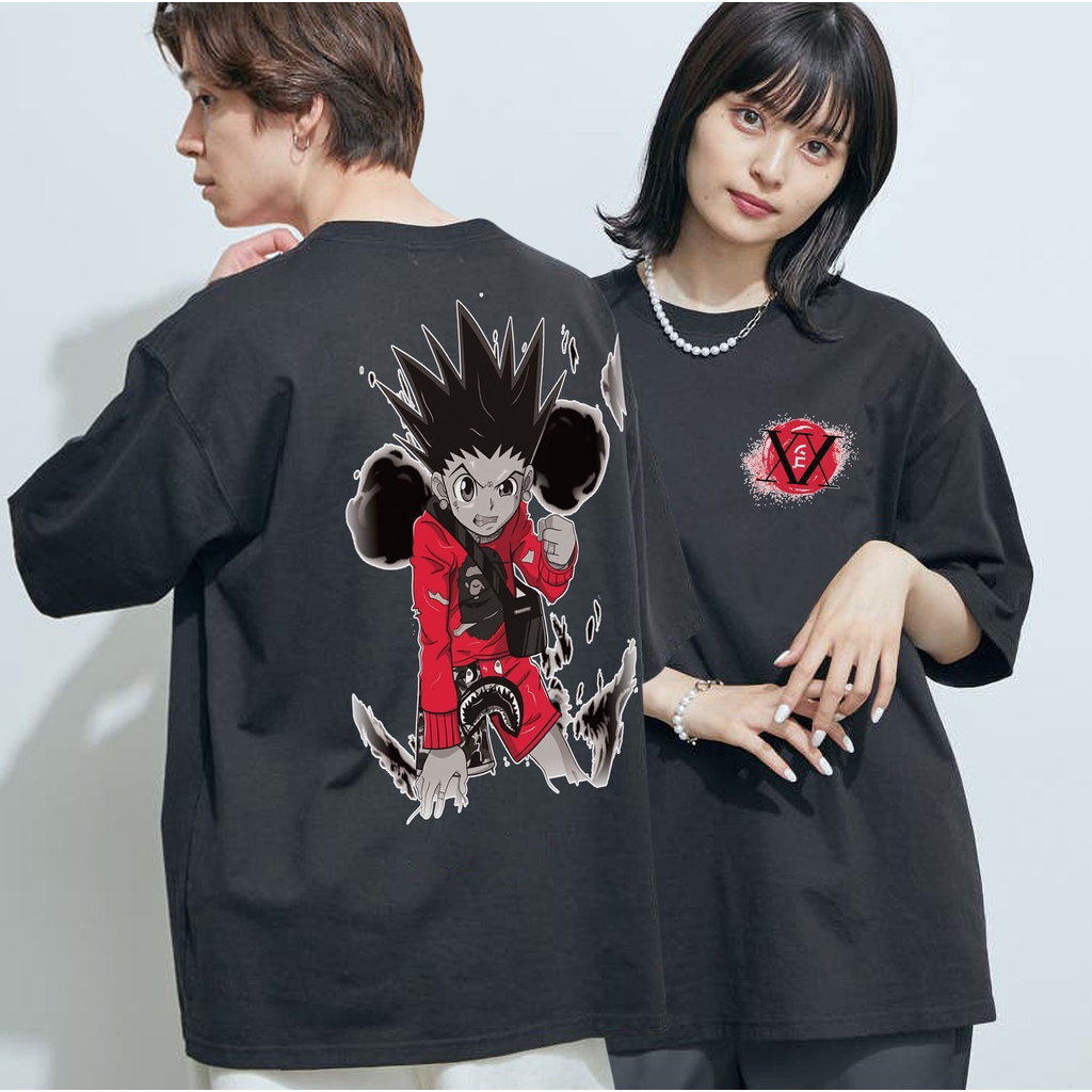 Anime Oversize Black T shirt One Piece Design Print Unisex Casual Tees ...