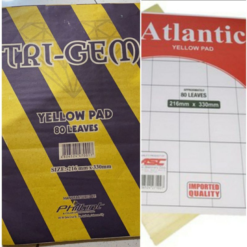 Yellow Pad 80 leaves sold per pad (ordinary & Branded) | Shopee Philippines