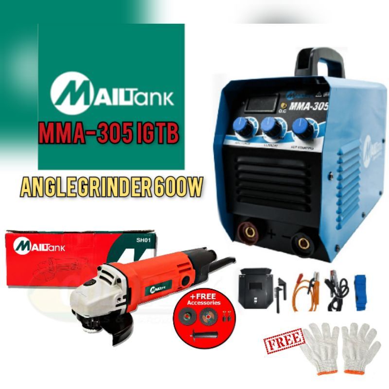 MAILTANK INVERTER WELDING MACHINE 305A IGTB AND MAILTANK ANGLE GRINDER ...